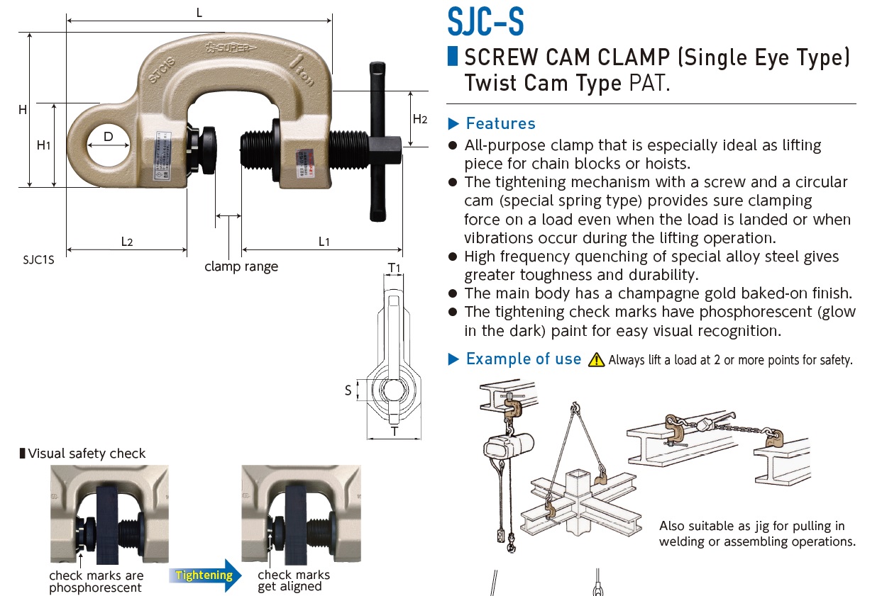 Ichiban Precision Sdn Bhd - Supertool - Supertool Screw Cam ClaMP (Double Eye Type) Twist cam ...